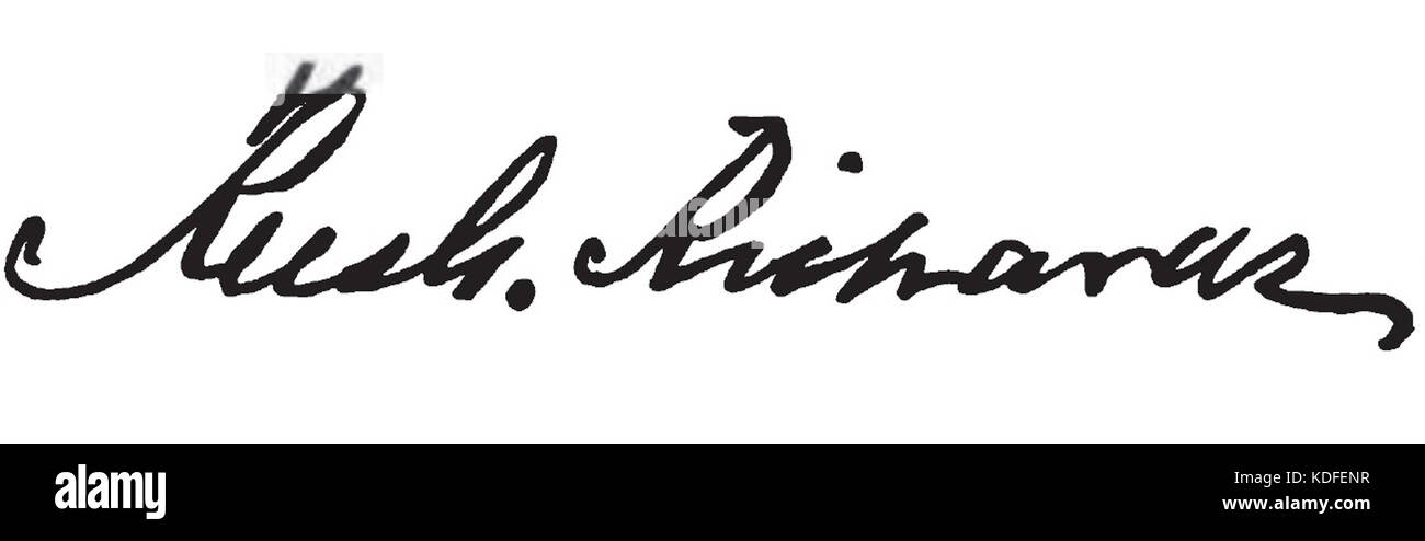 Rees G. Richards signature Stock Photo - Alamy