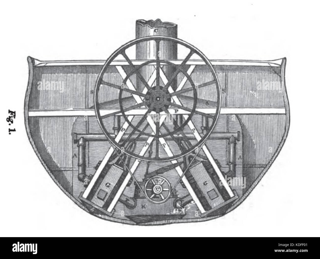 SS Great Britain transverse section Stock Photo - Alamy