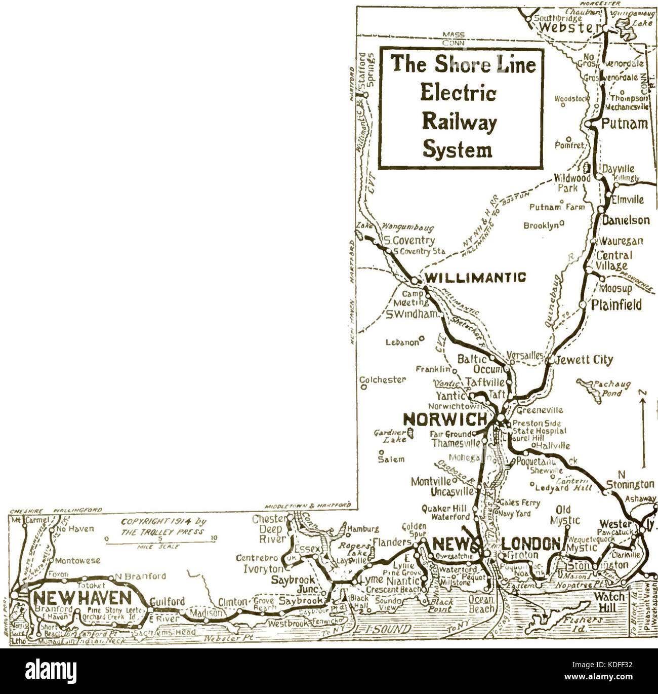 Shore Line map Stock Photo - Alamy