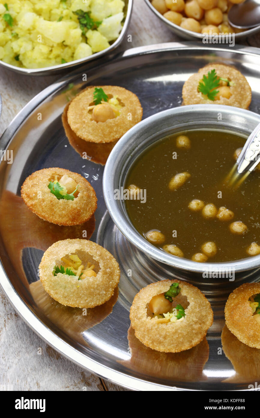 homemade pani puri, golgappa, indian snack Stock Photo - Alamy