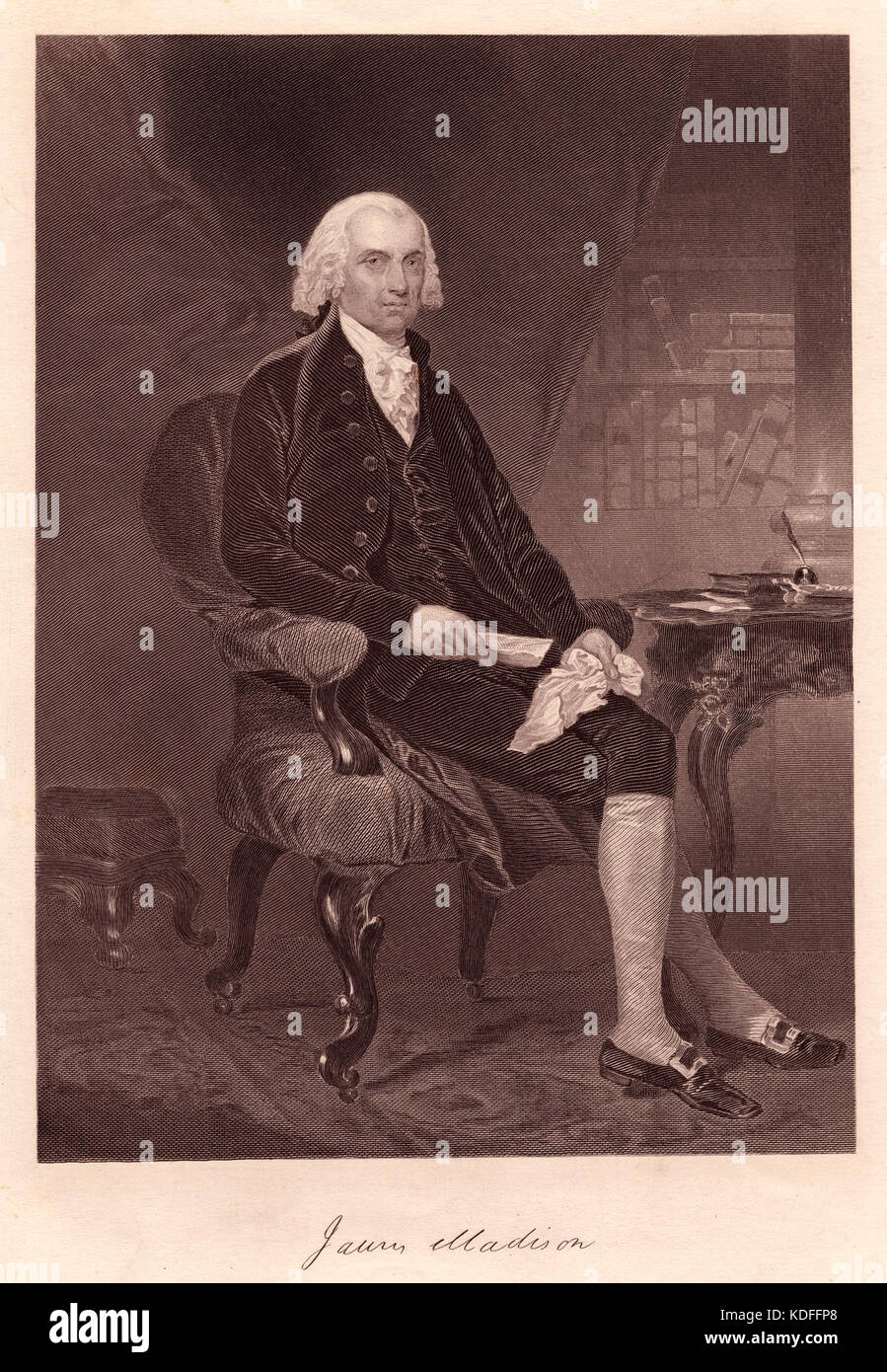 James Madison sitting Stock Photo - Alamy
