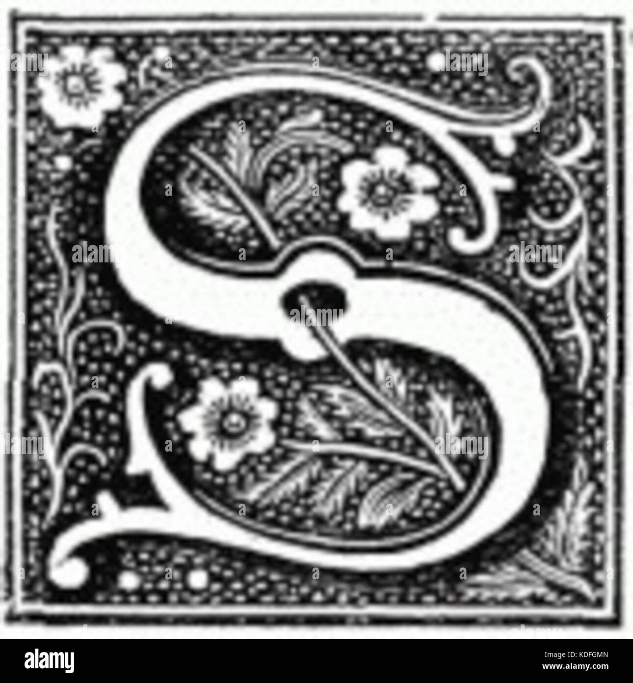 Letter S with Flowers Stock Photo - Alamy