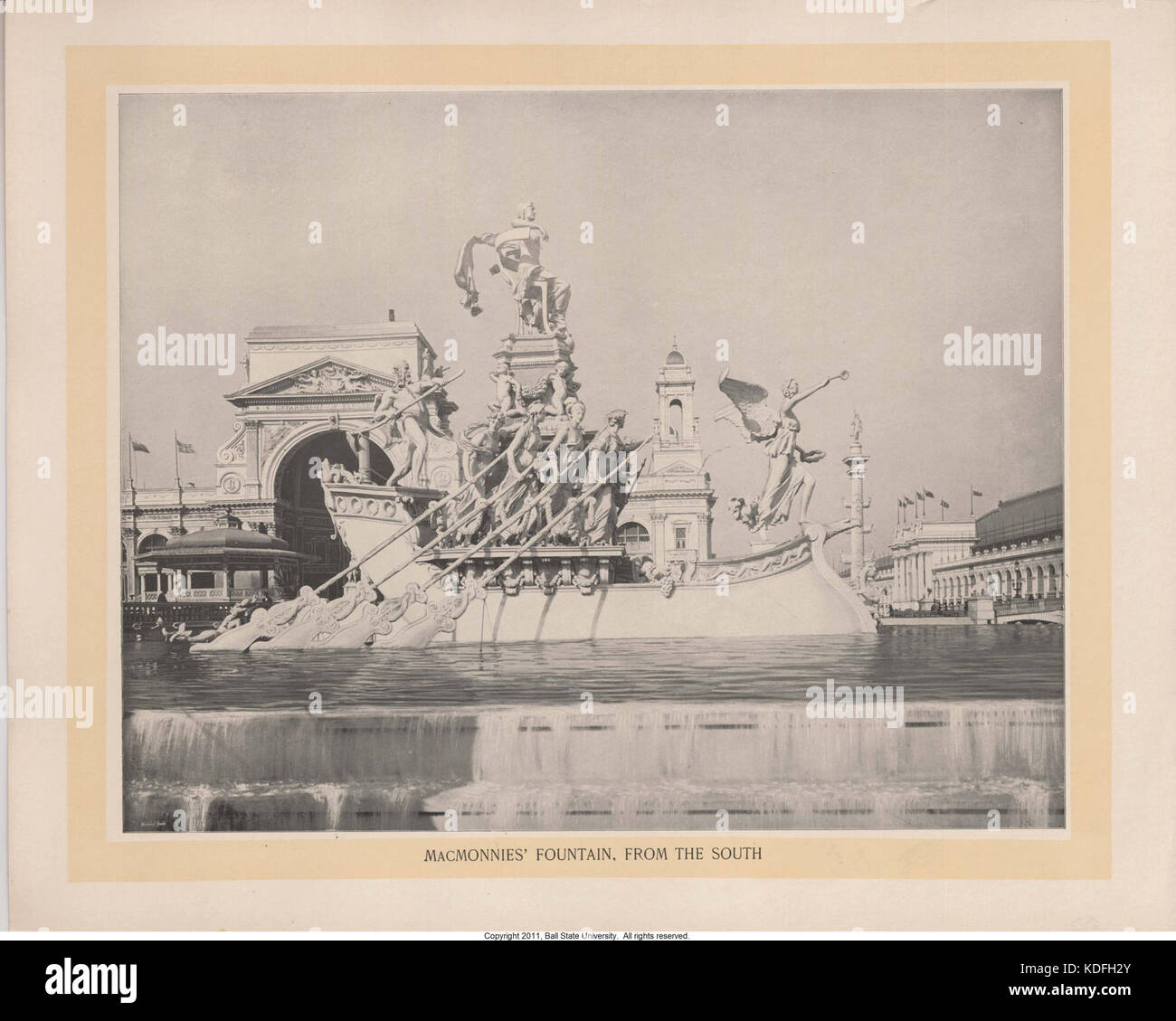 MacMonnies' Fountain, From The South, William Henry Jackson, 1893 Stock ...