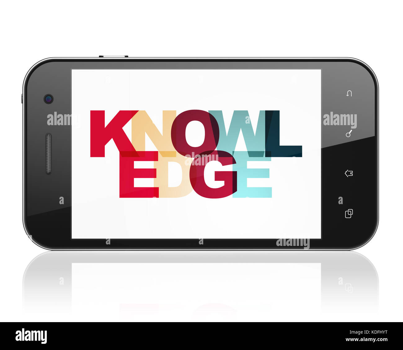 Education concept: Smartphone with Knowledge on display Stock Photo - Alamy