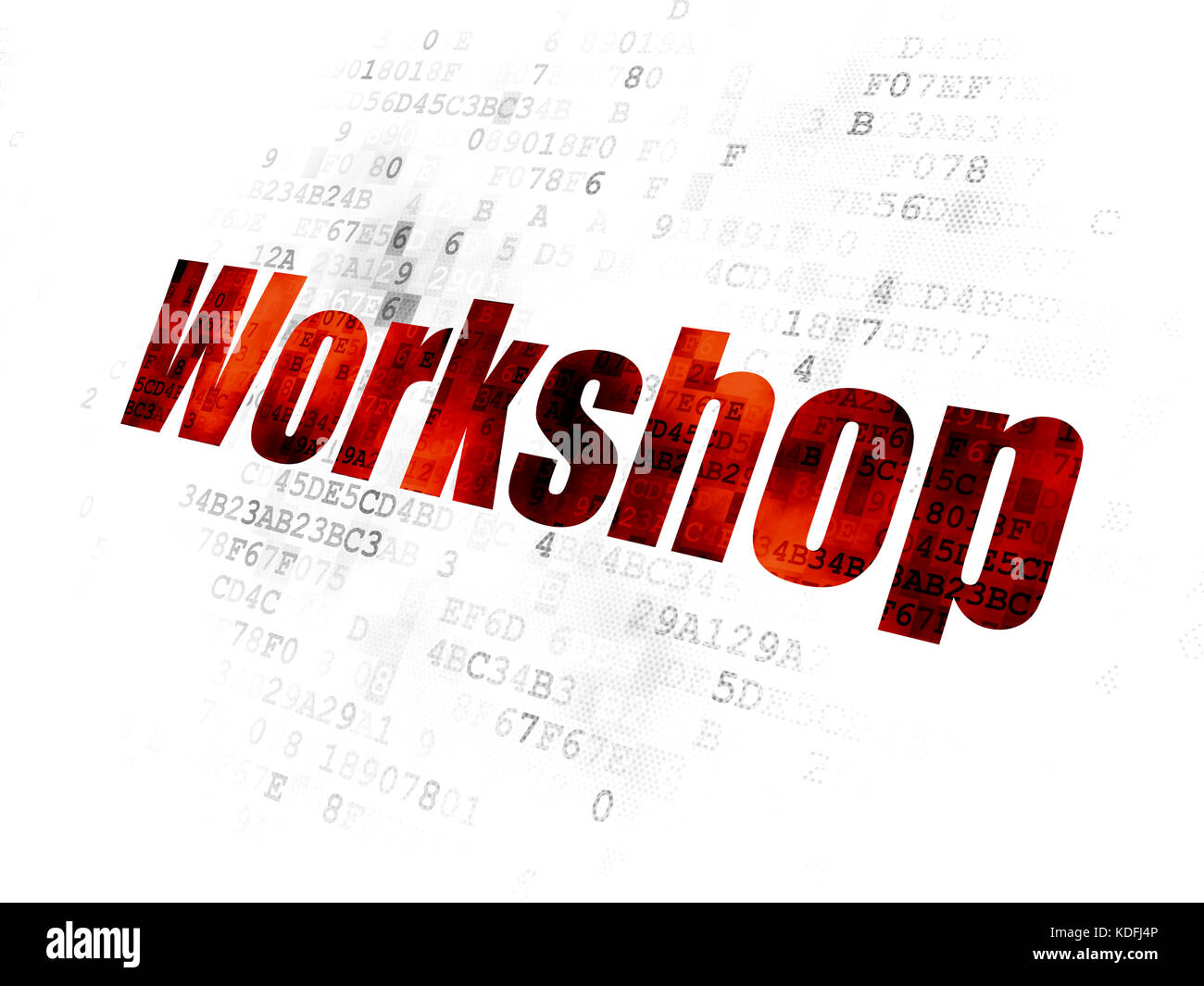 Studying concept: Workshop on Digital background Stock Photo - Alamy