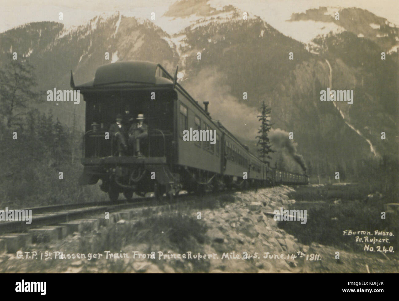 No 237 First passenger train to leave Prince Rupert to Mile 100, June ...