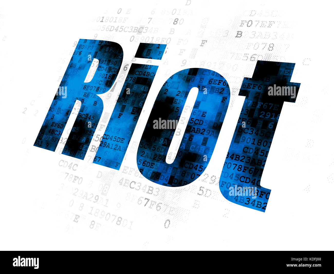 Political concept: Riot on Digital background Stock Photo - Alamy