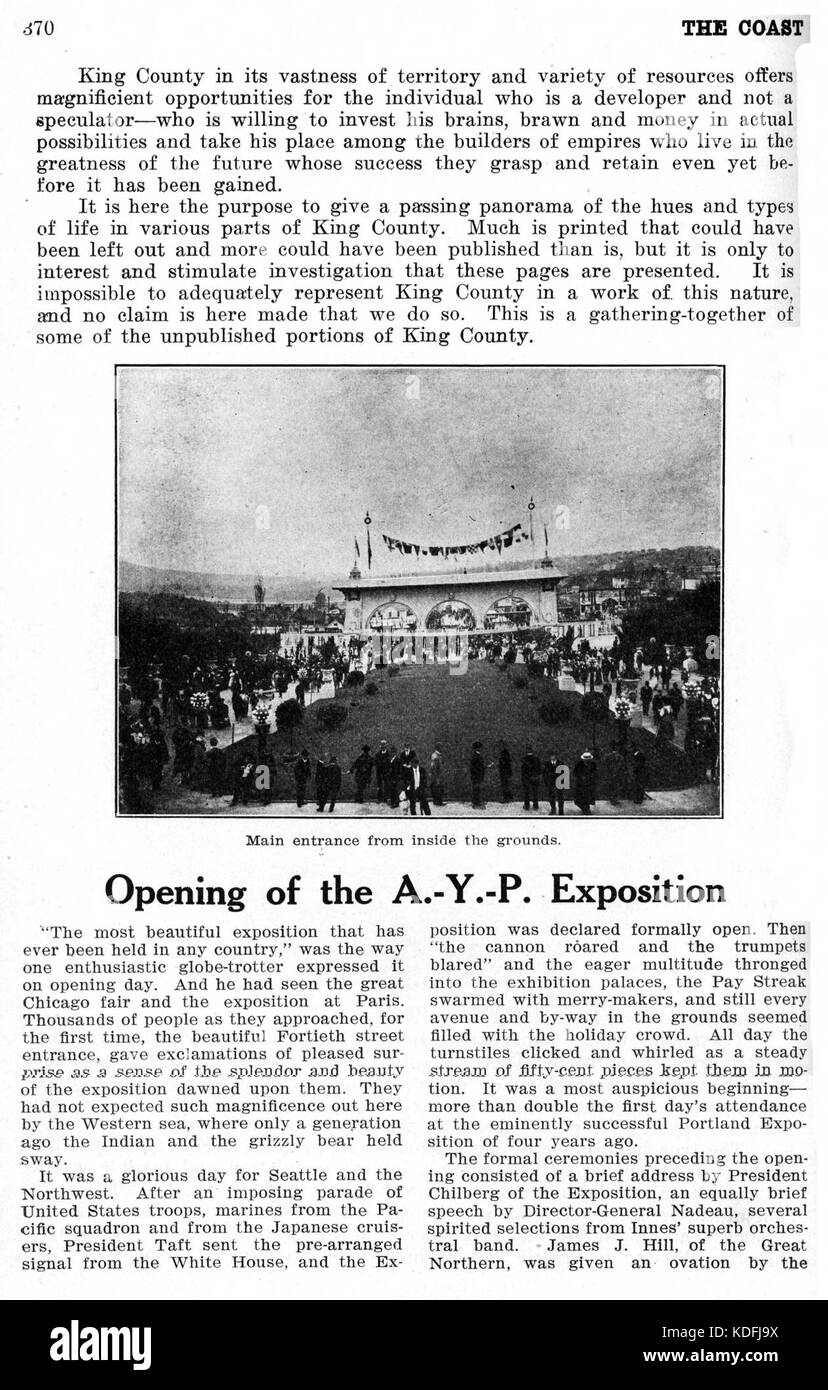 Opening of the A. Y. P. Exposition Page 370 Stock Photo - Alamy