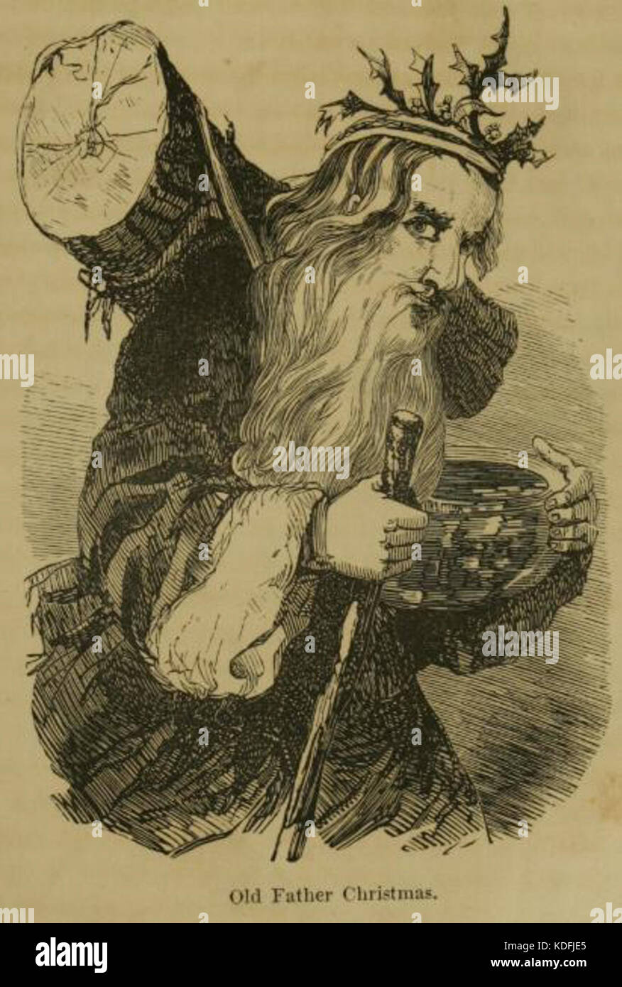 Old Father Christmas Image Stock Photo - Alamy