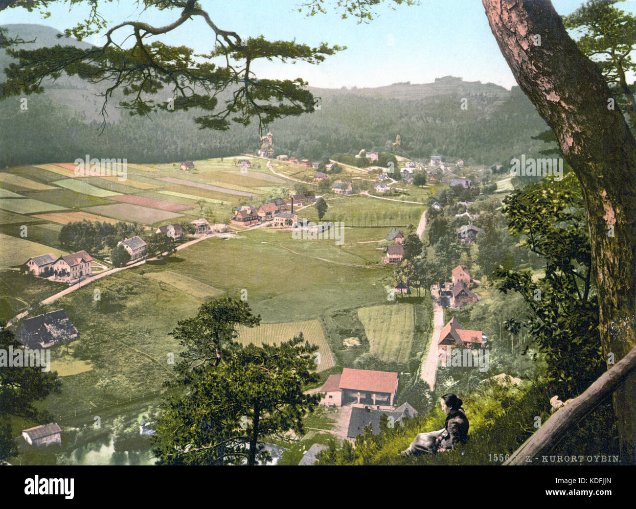 This image from Oybin, Germany, taken around 1900, shows the village's ...