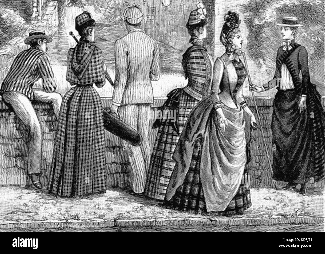 Paris Fashion 1886 Stock Photo - Alamy