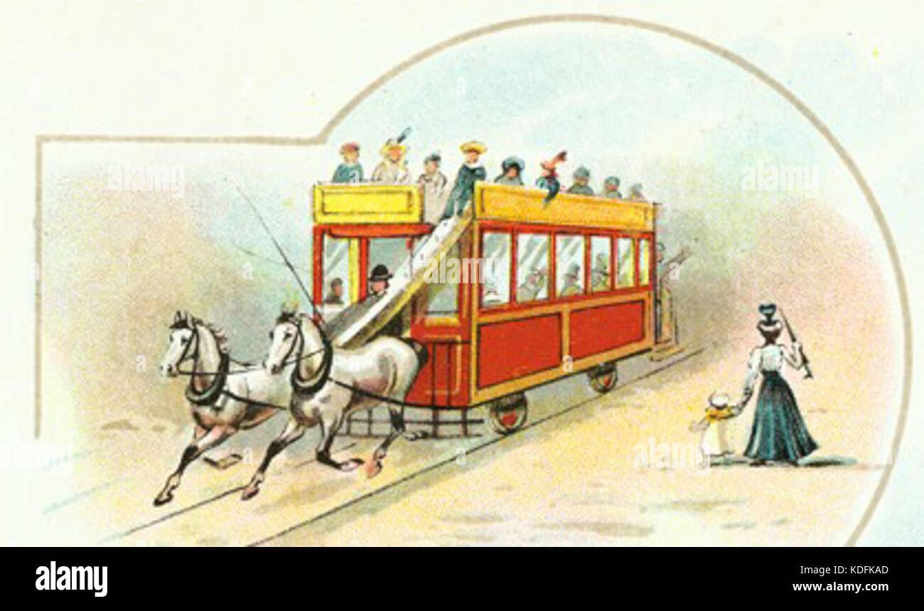 Riding the Trolley Stock Photo - Alamy