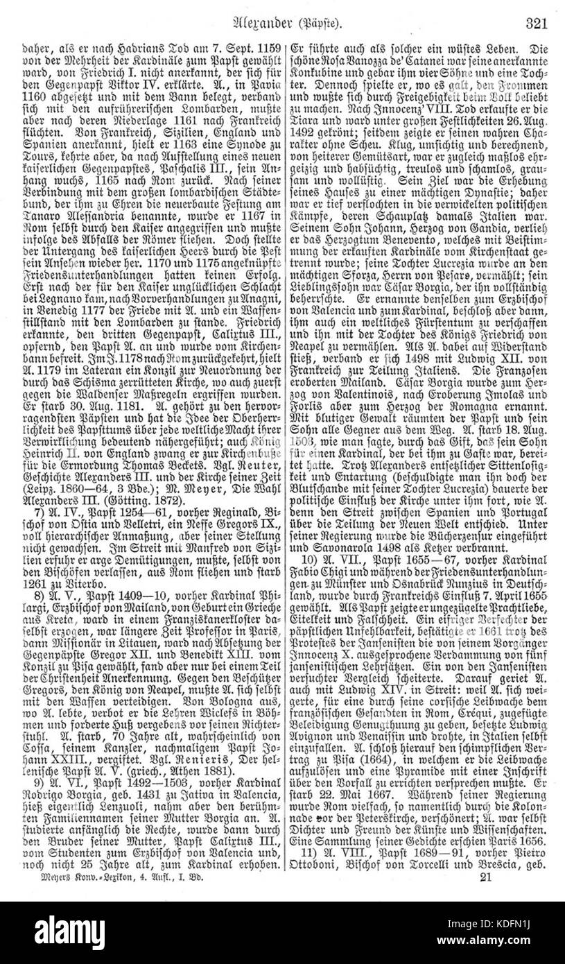 This image shows a page from the Meyers Lexicon, one of the most ...