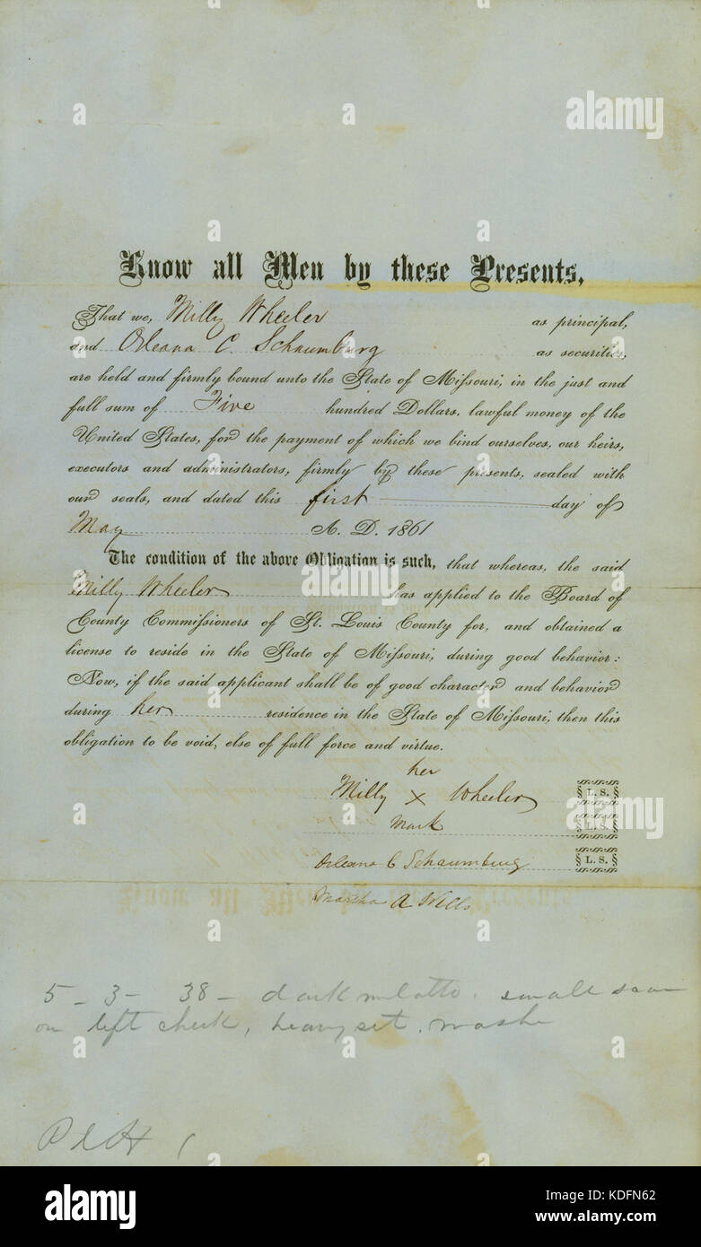 Milly Wheeler Free Negro Bond Stock Photo - Alamy