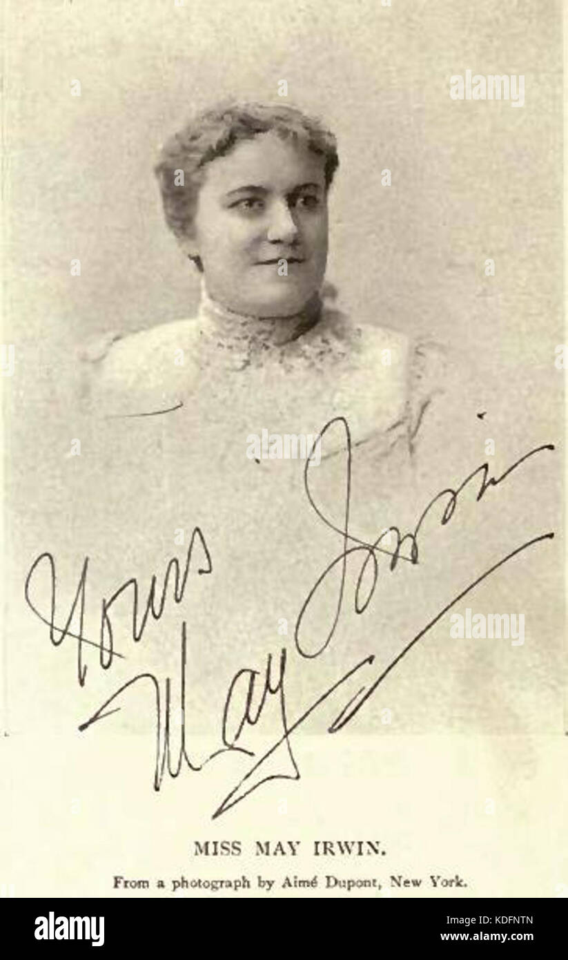 Miss May Irwin of The Irwin Sisters Stock Photo - Alamy