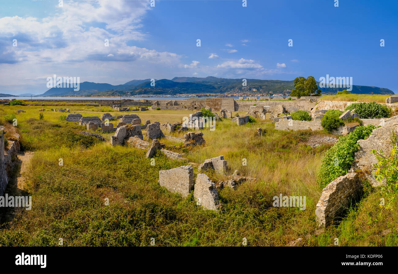 Castle of Ayia Mavra at Lefkada island, Greece Stock Photo - Alamy