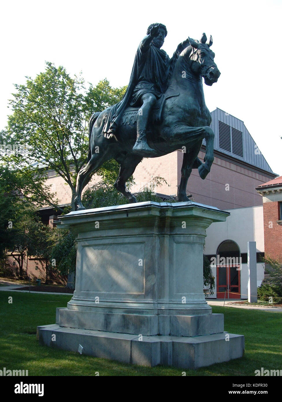 Marcus Aurelius statue at Brown University Stock Photo - Alamy