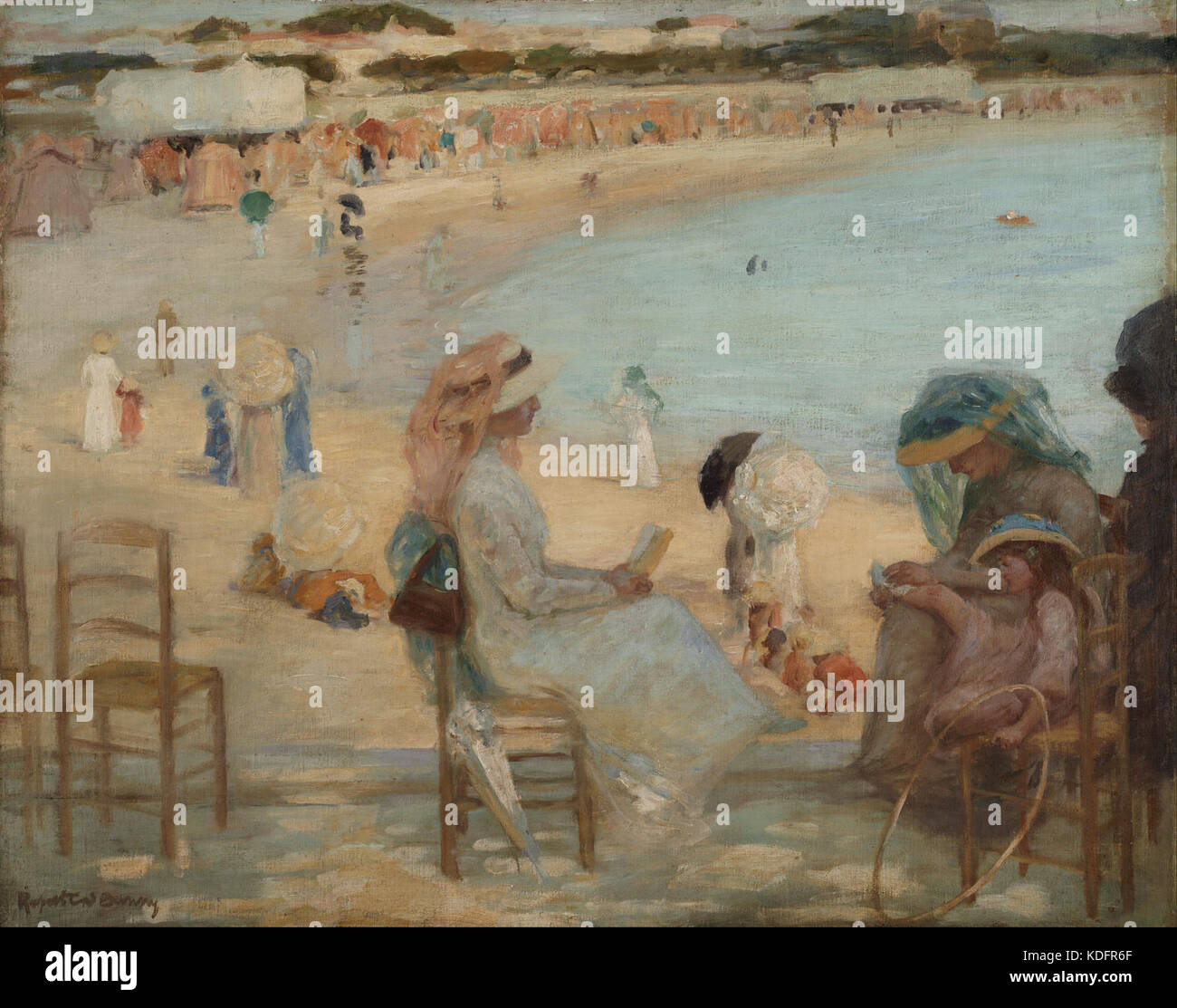 Rupert Bunny On the beach (Royan) Google Art Project Stock Photo - Alamy
