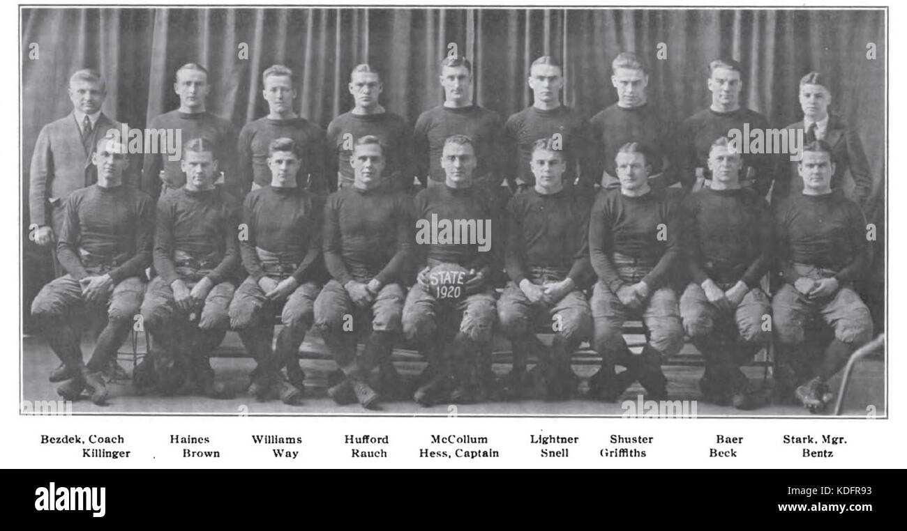 Penn State Football 1920 Stock Photo - Alamy
