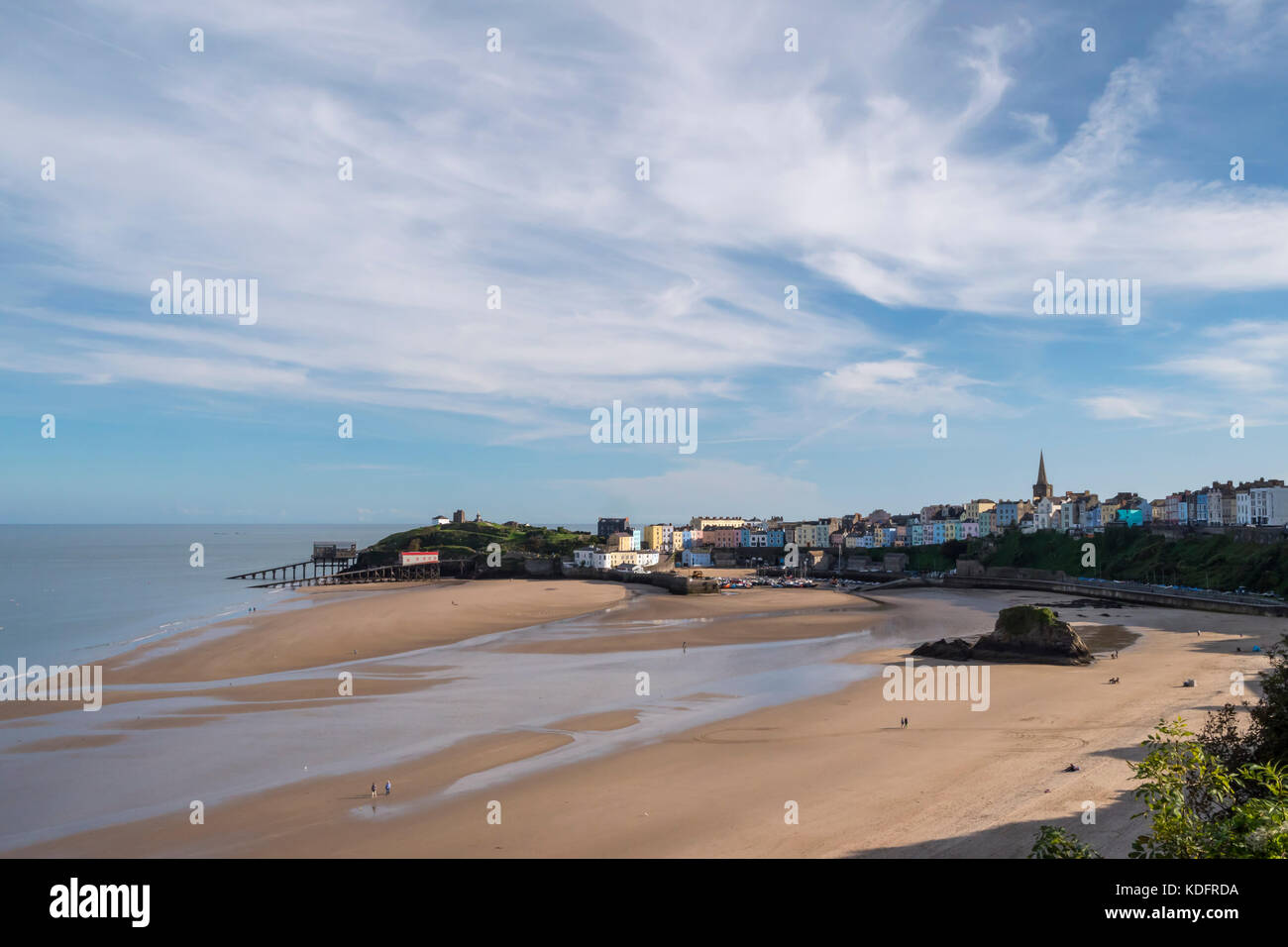 Tenby Harbour & North beach Tenby Pembrokeshire Wales Stock Photo - Alamy