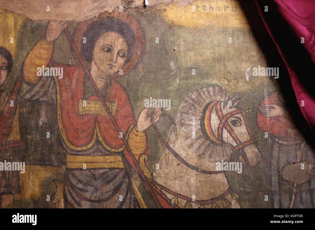 St. George Astride His Horse, Church of Bet Giorgis, Lalibela, Ethiopia ...