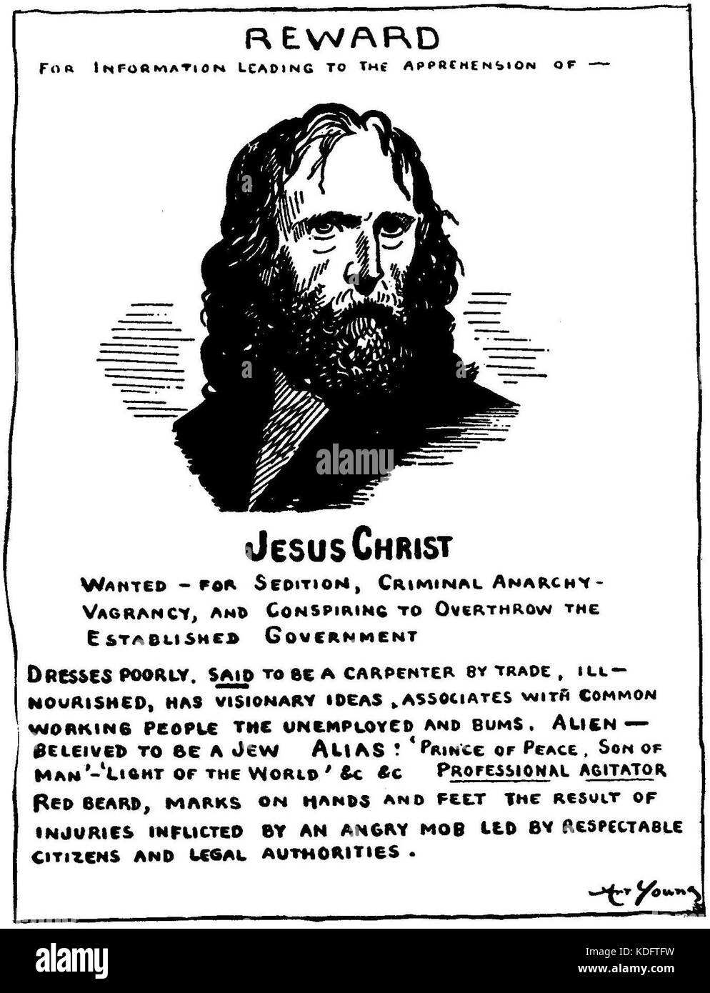 Jesus wanted poster Stock Photo - Alamy