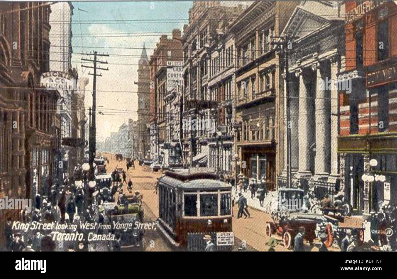 King Street looking west Toronto 1900s Stock Photo - Alamy