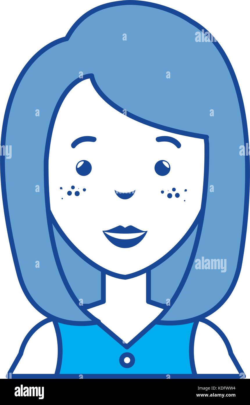beautiful woman avatar character vector illustration design Stock ...
