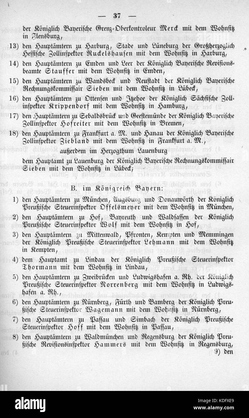 Norddeutsches Bundesgesetzblatt 1869 002 037 Stock Photo - Alamy