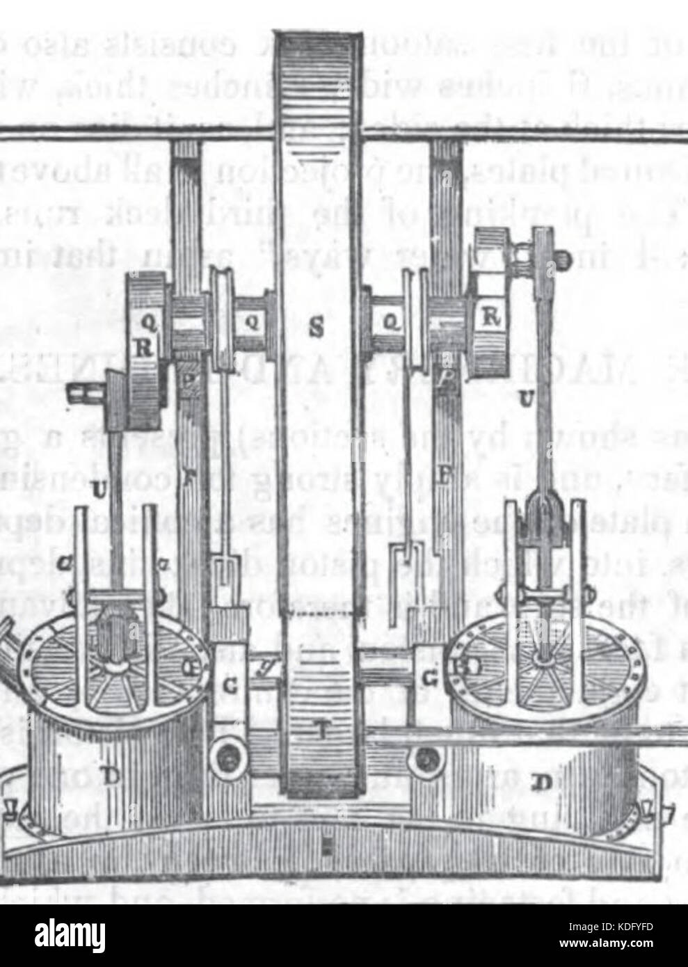 SS Great Britain engine and gearwheels lateral section Stock Photo - Alamy