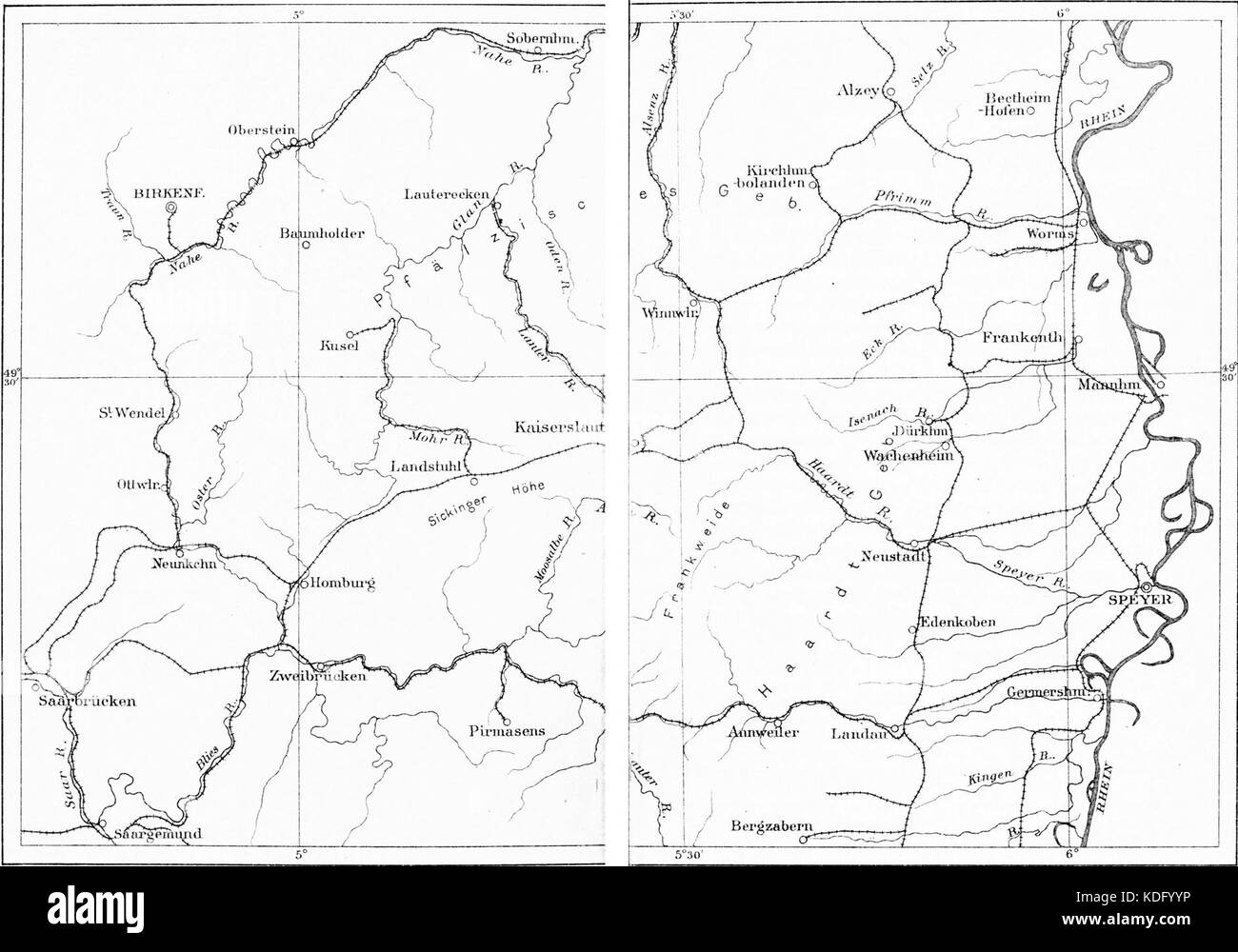 Map of rhineland hi-res stock photography and images - Alamy