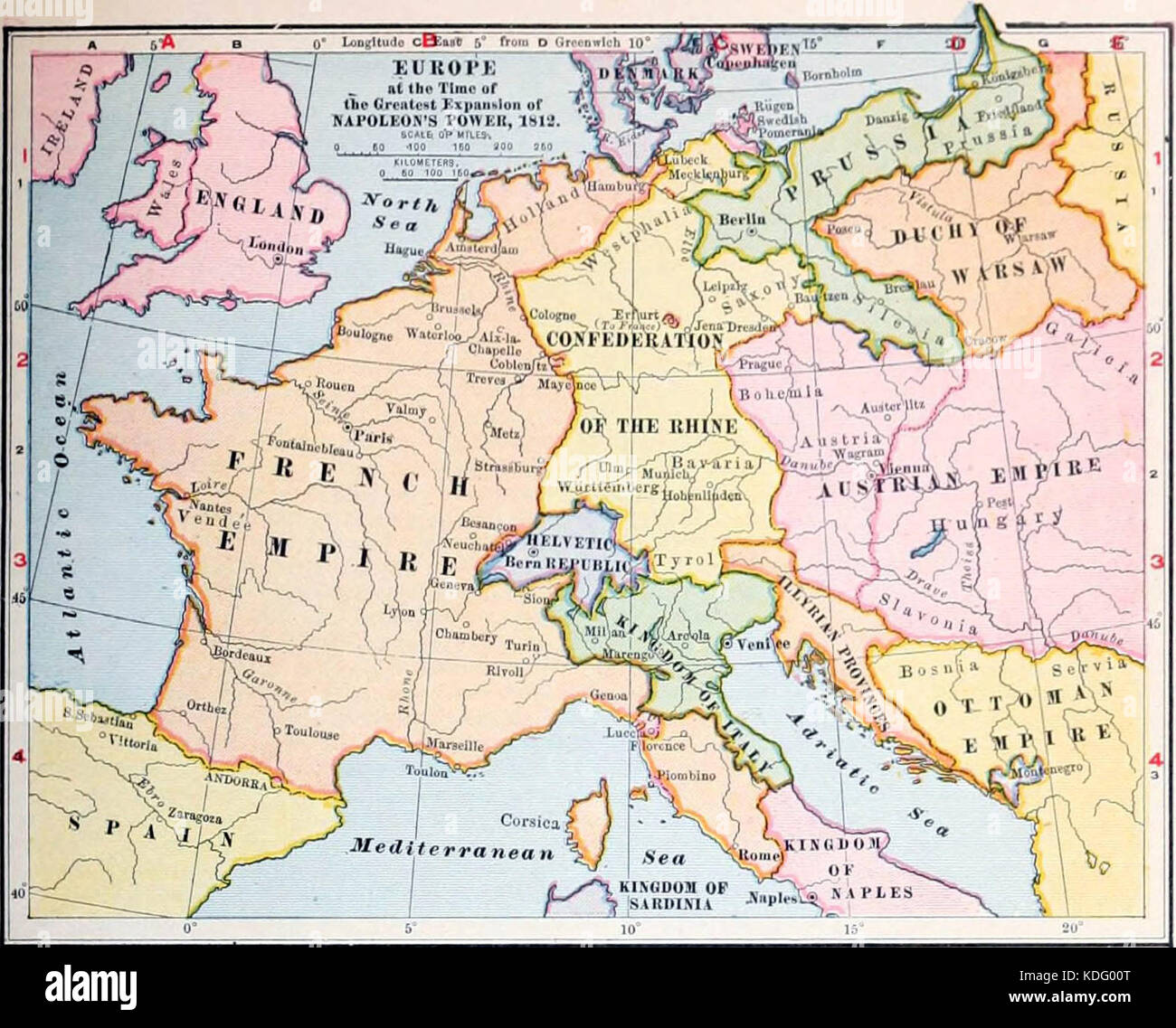 NIE 1905 Europe Time of Napoleon's Greatest Power Stock Photo - Alamy