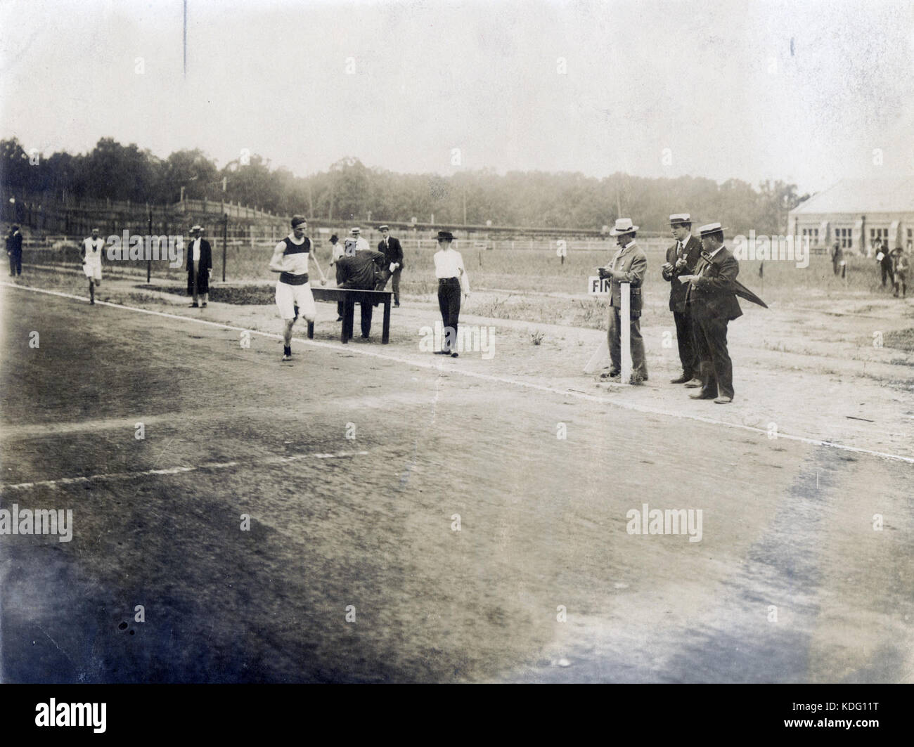 John Runge of Berlin, Germany winning the 880 yard handicap race at the ...