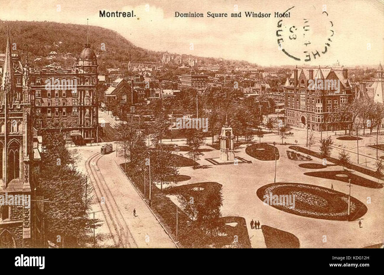 Montreal Dominion Square and Windsor Hotel Stock Photo - Alamy