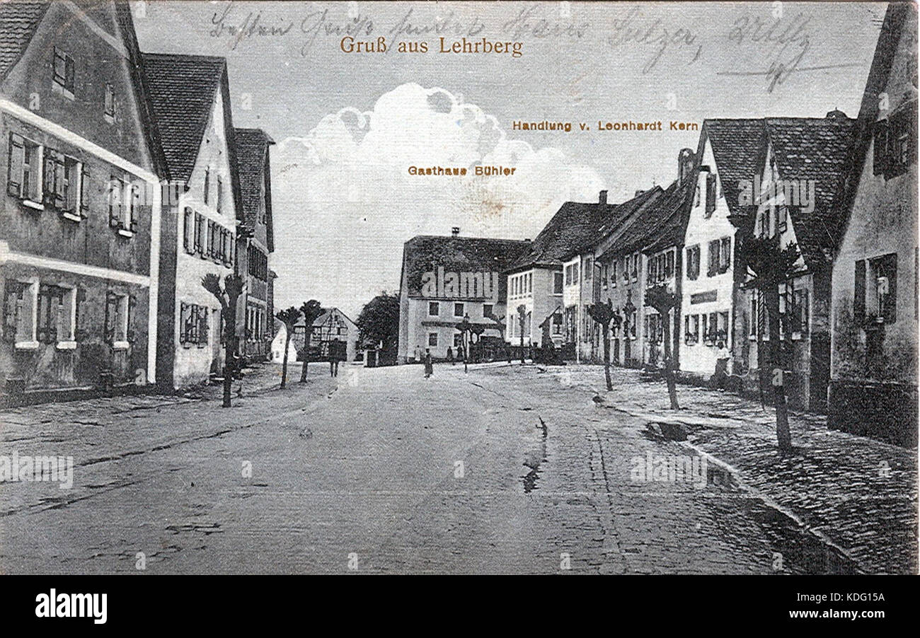 Lehrberg Postcard Stock Photo - Alamy