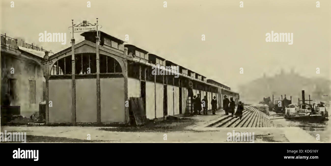 S 373 Abb 386 Die Fischhalle am Donaukanalkai Stock Photo - Alamy