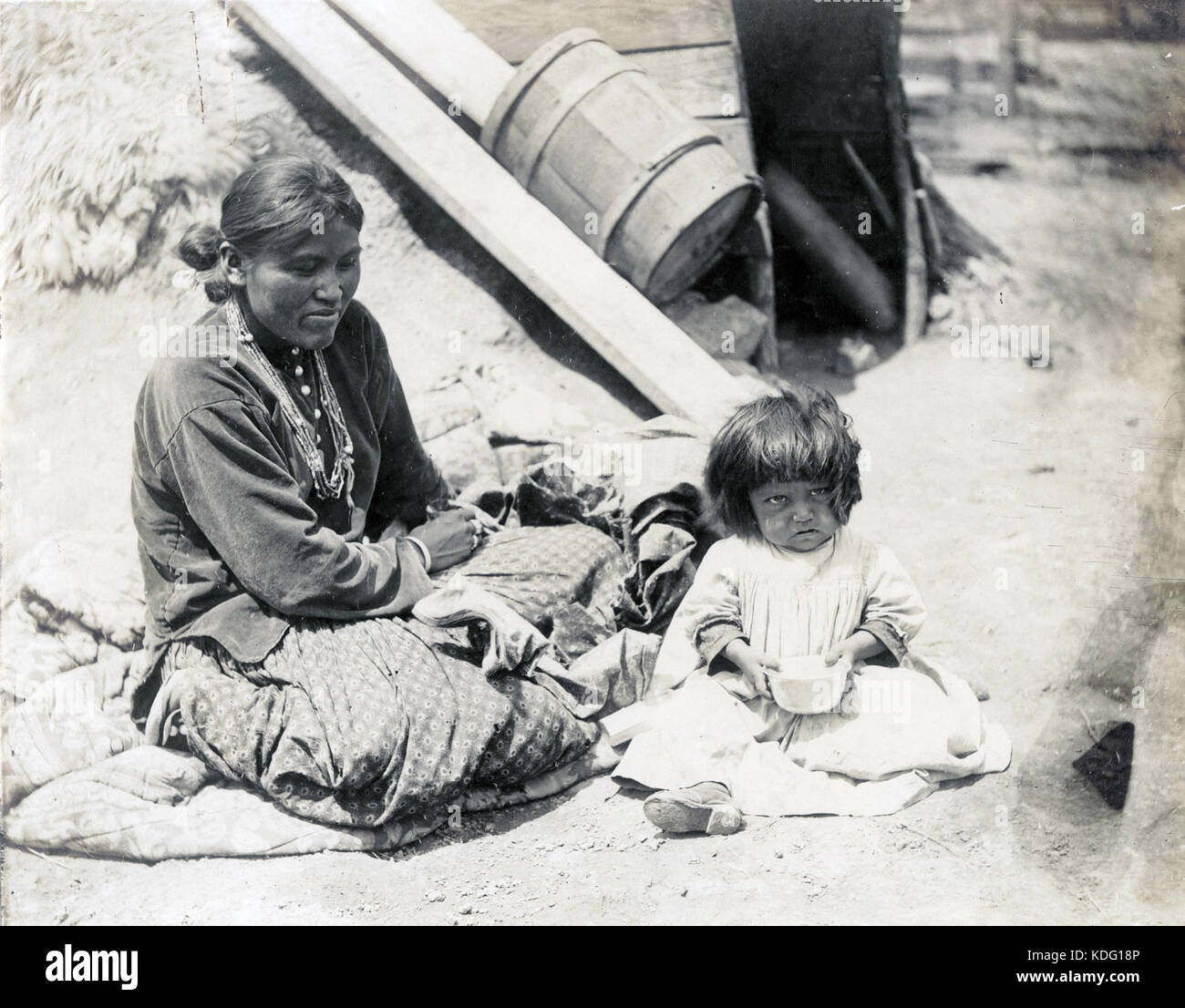 Navaho mother and child in the Department of Anthropology at the 1904 ...