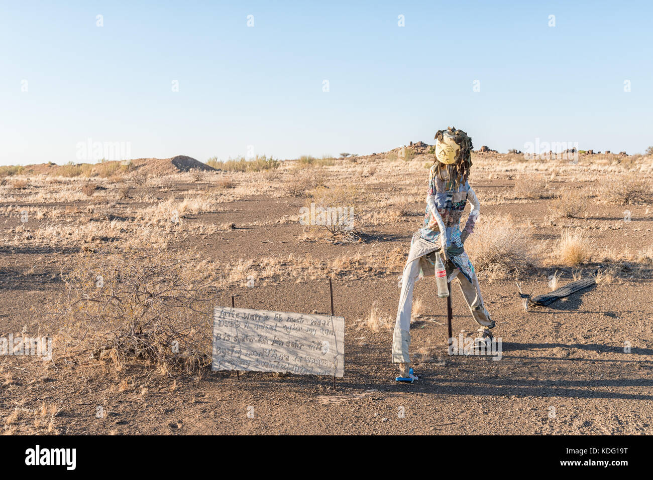 GARAS, NAMIBIA - JUNE 14, 2017: Sunrise at a funny display at the ...