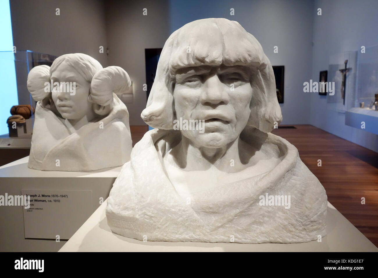 Hopi Man by Joseph J. Mora, c. 1910, marble De Young Museum DSC00990 ...