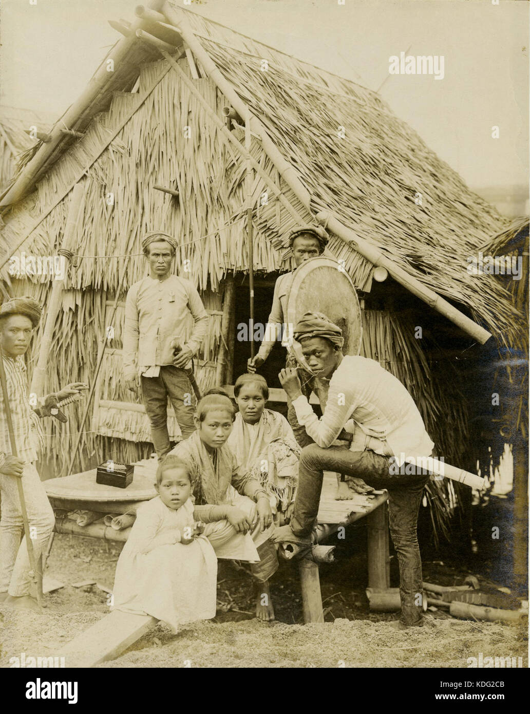 Moro Family in the Philippine Village exhibit in the Department of ...