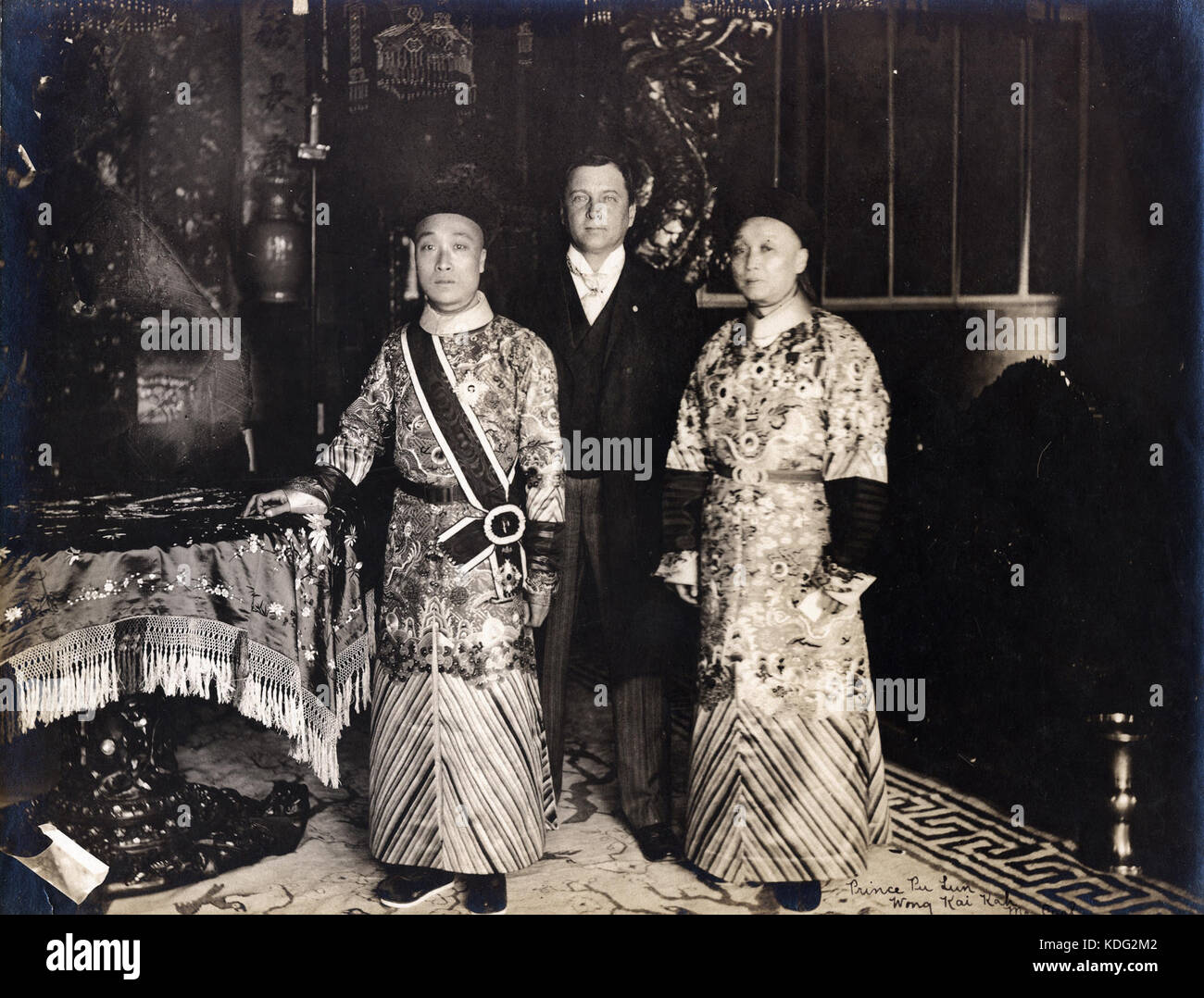 Prince Pu Lin, Francis A. Carl, and Wong Kai Koh at the Chinese ...