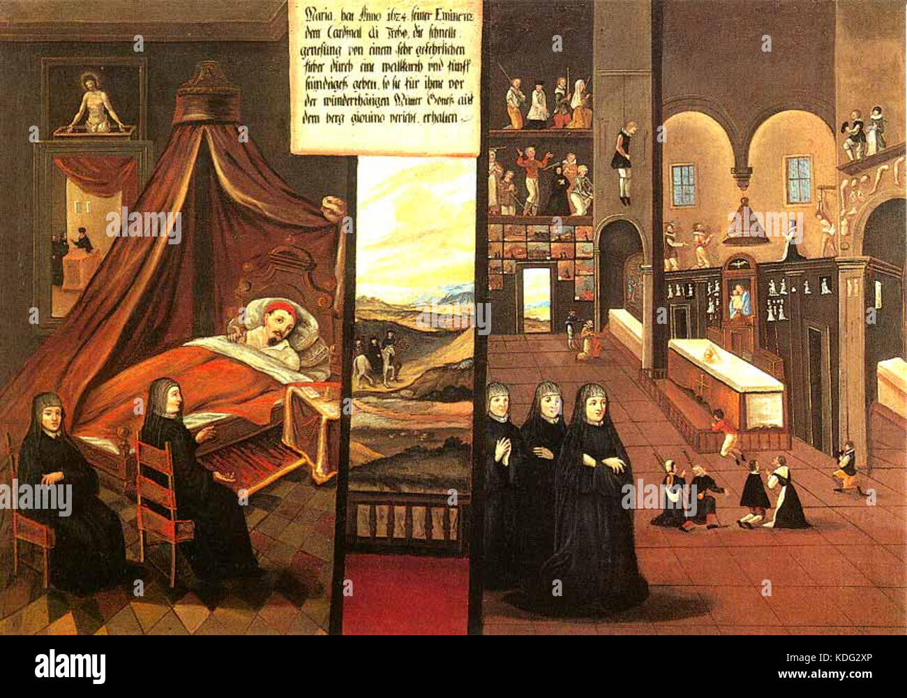 This artwork is part of the painted depiction of the life of Mary Ward ...