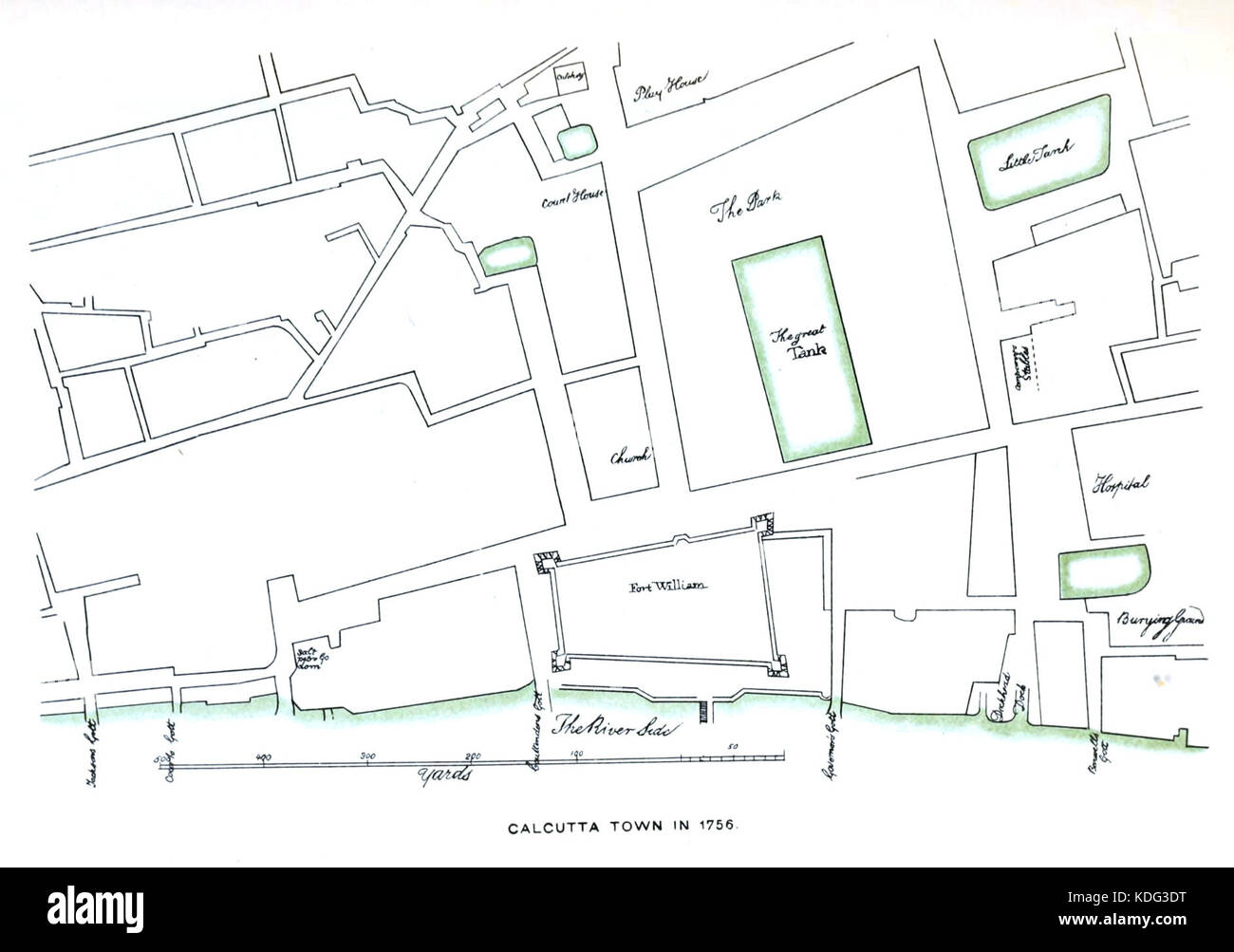 Image of a plate depicting Old Fort William, a historic British fort in ...