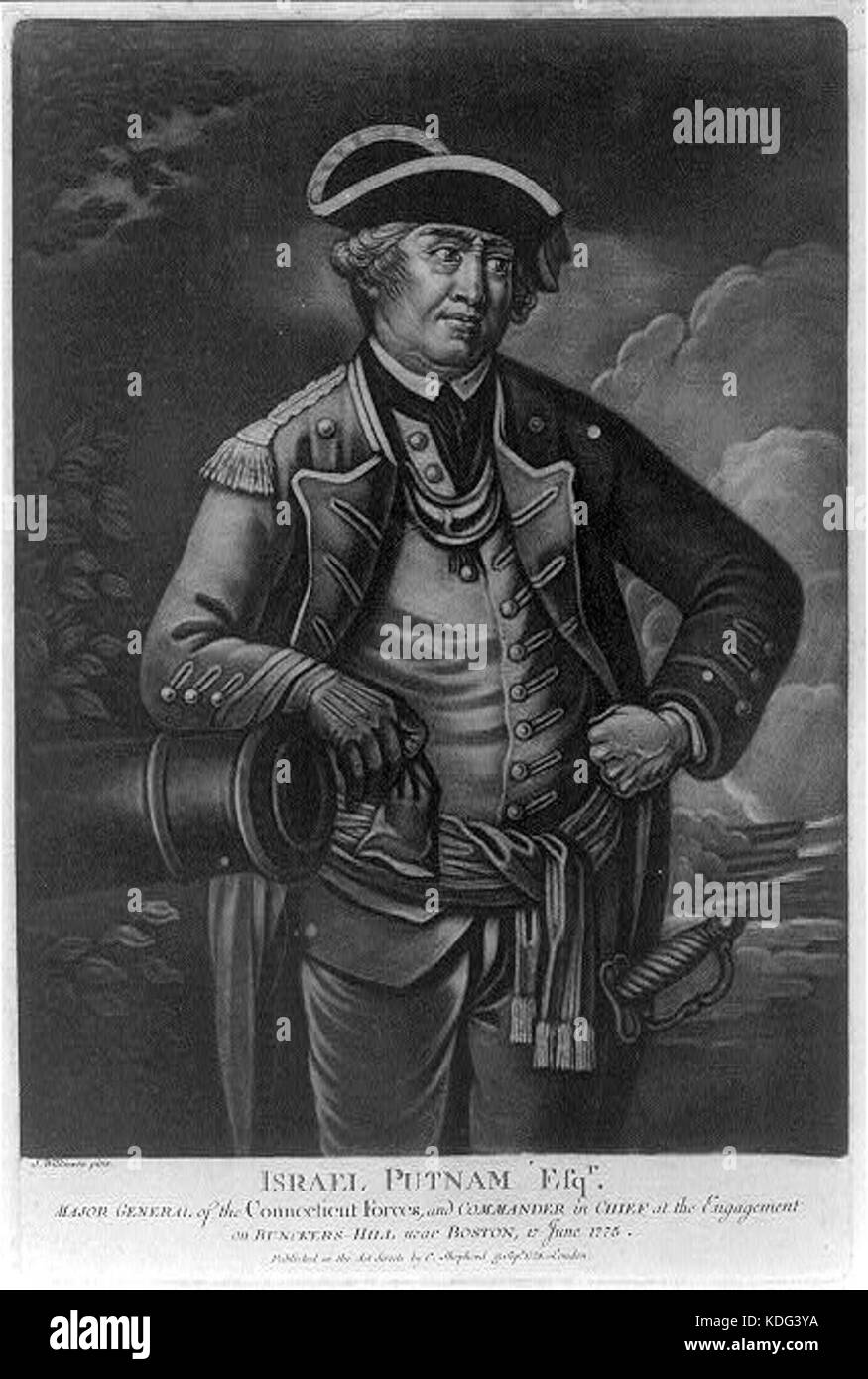 A historical portrait of Israel Putnam, a major general in the ...