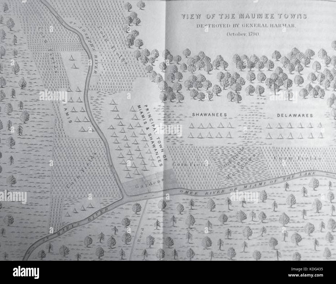 Map of Kekionga Stock Photo - Alamy