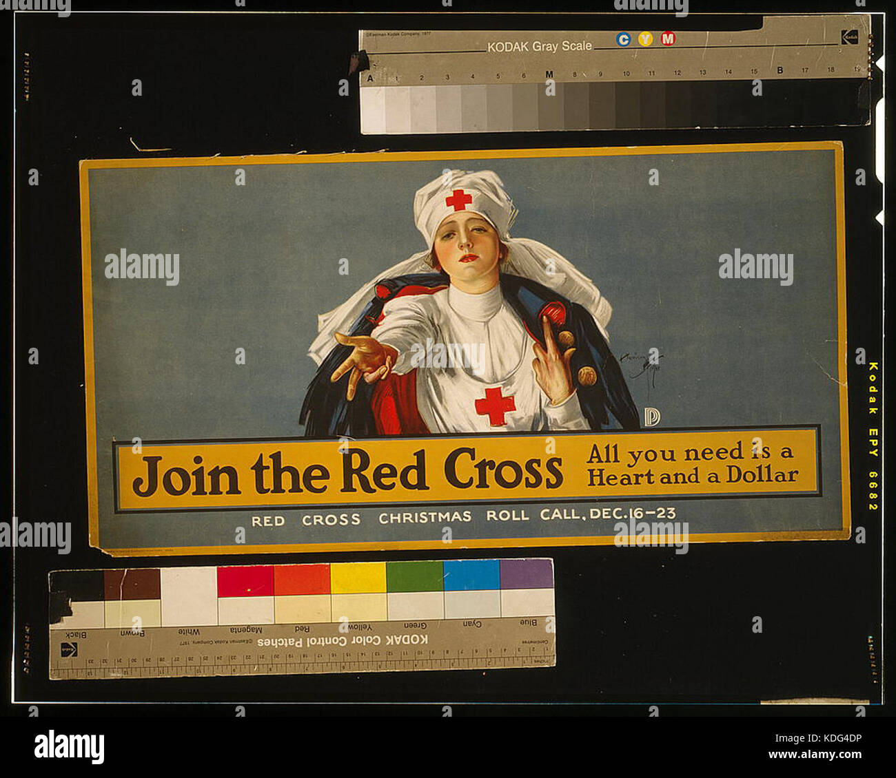 This poster promotes the Red Cross with the message 'All you need is a ...