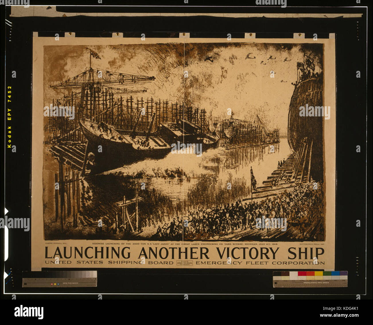 Launching another victory ship LCCN2003652809 Stock Photo - Alamy