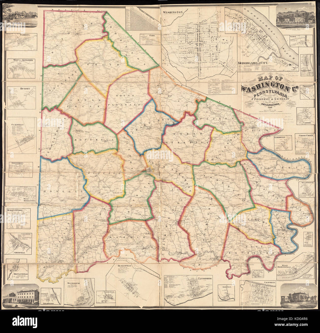 Map of Washington Co., Pennsylvania from actual surveys (13980985842 ...