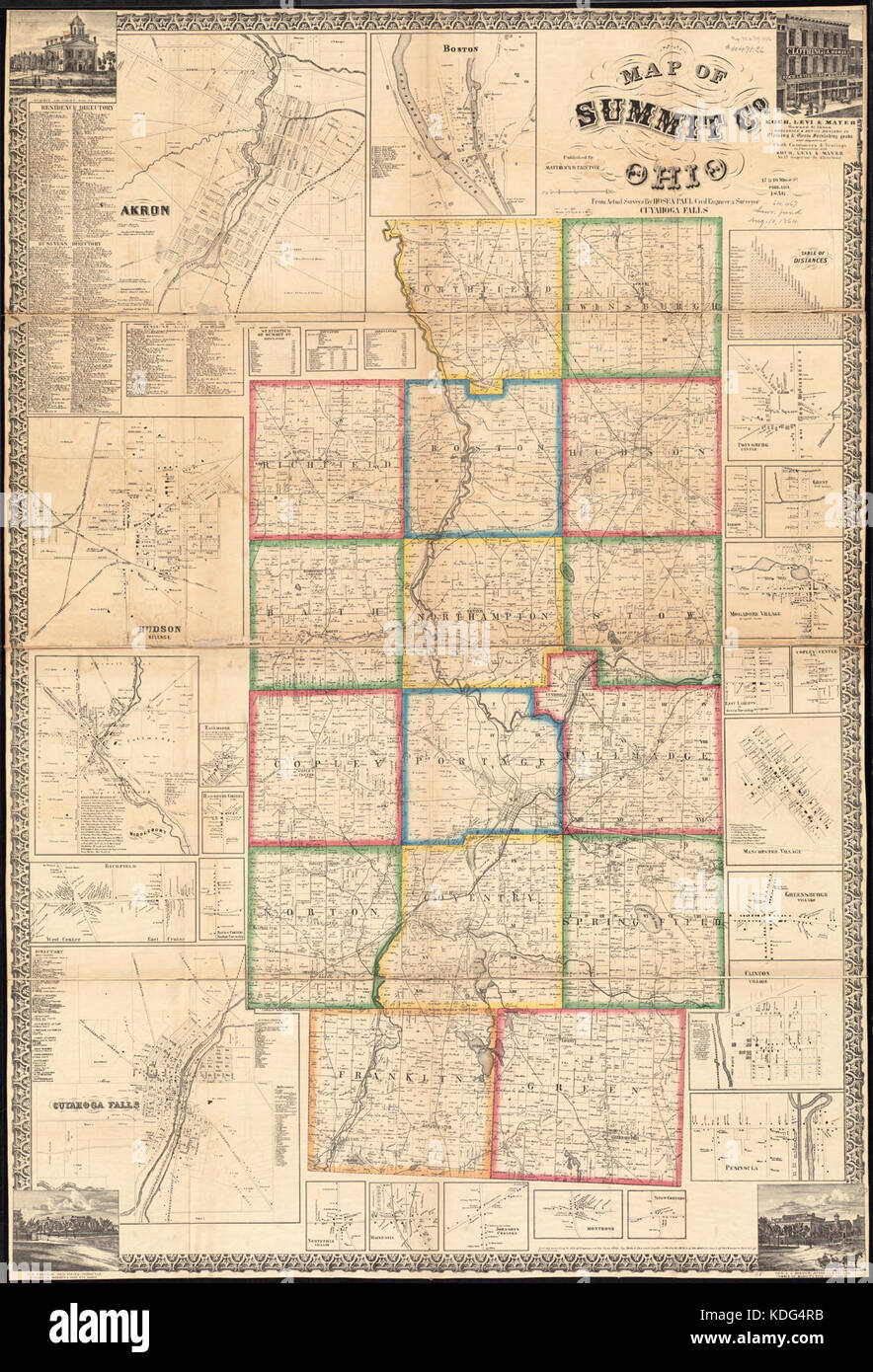 Map of Summit Co., Ohio (14003821613 Stock Photo - Alamy