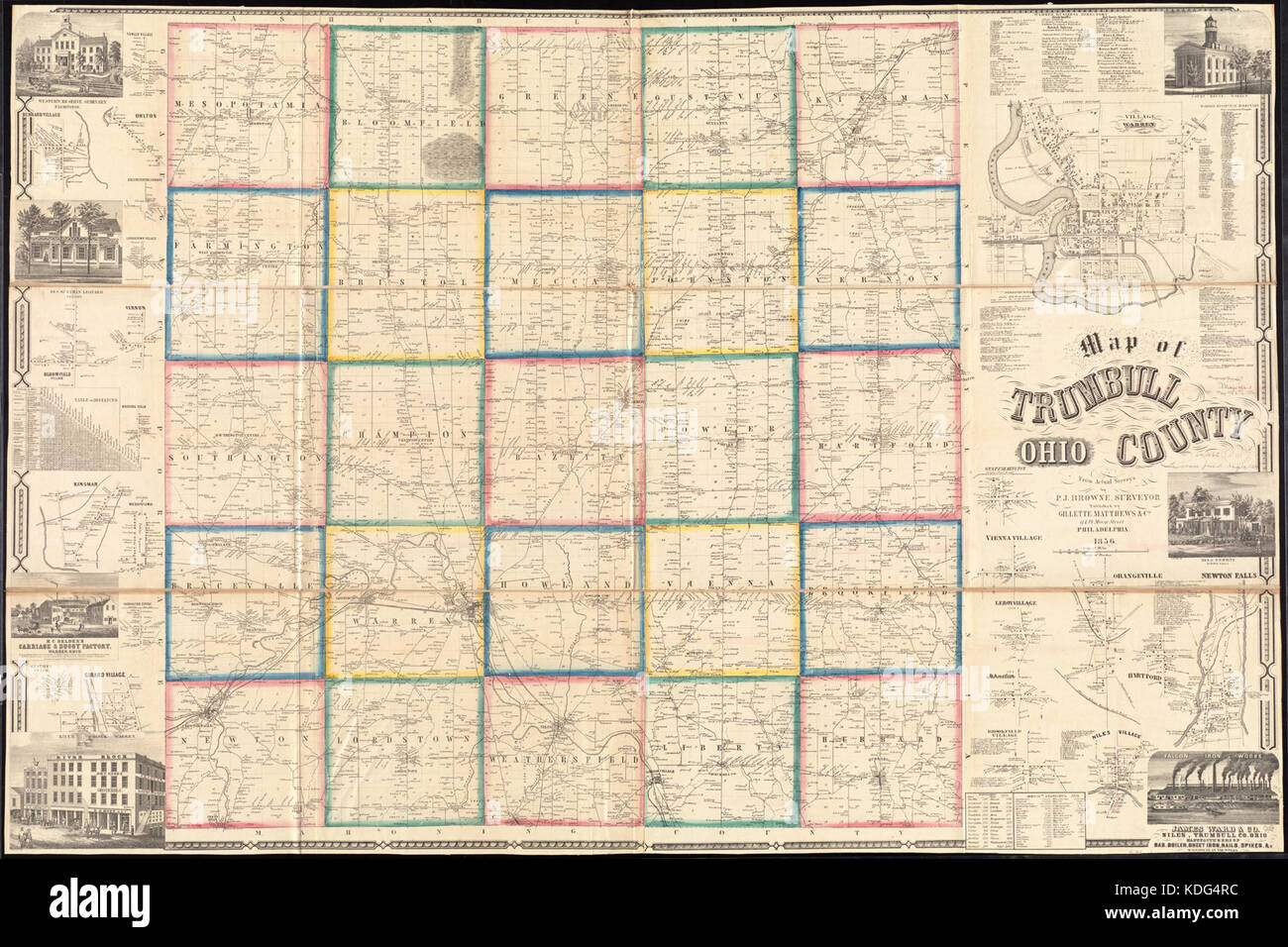 Map of Trumbull County, Ohio (13984266044 Stock Photo - Alamy